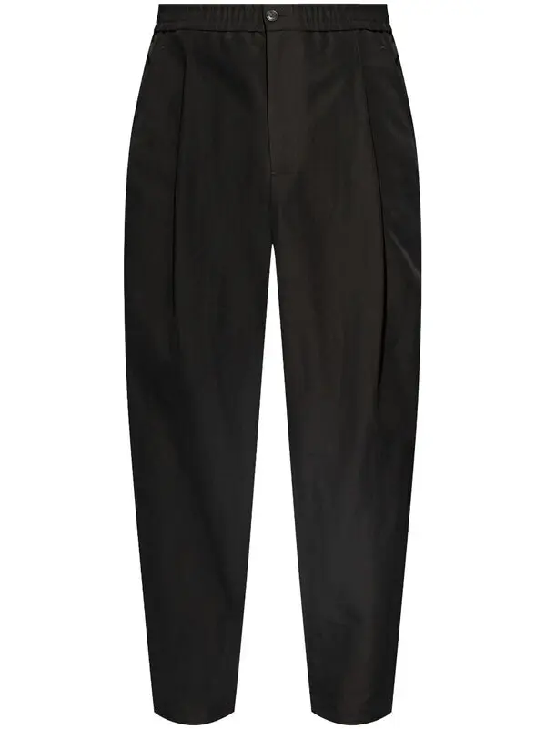 Giorgio Armani Pleat-detail Trousers - Black