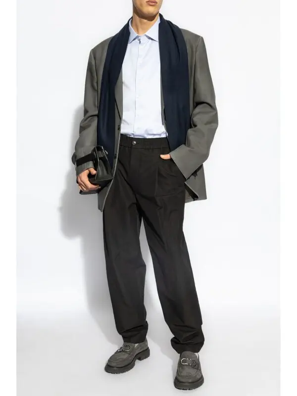 Giorgio Armani Pleat-detail Trousers - Black