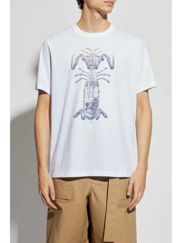 Paul Smith Praying Mantis-print T-shirt - White