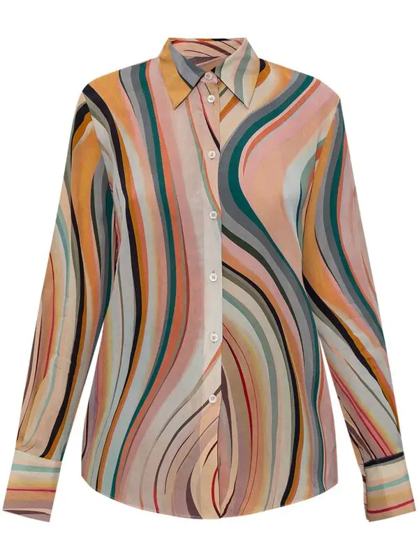 Paul Smith Swirl-print Shirt - Orange