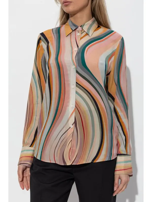 Paul Smith Swirl-print Shirt - Orange