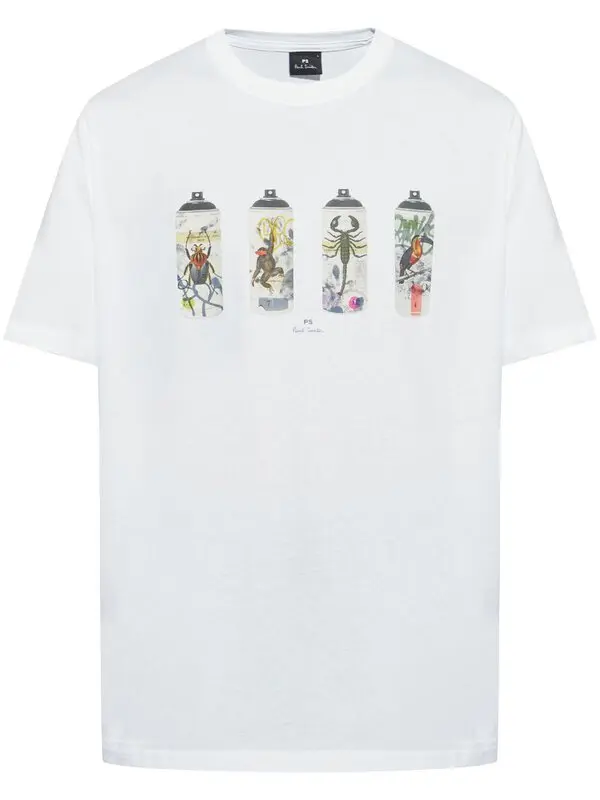 Paul Smith Spray Cans-print T-shirt - White