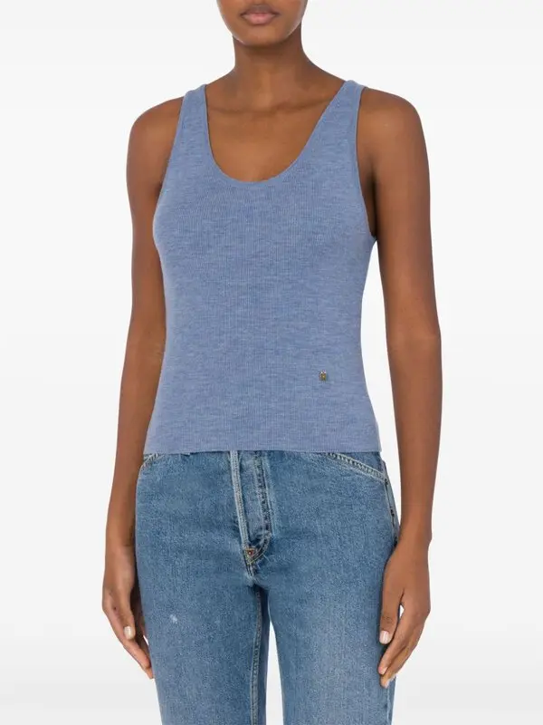 Moschino Fine-ribbed Top - Blue