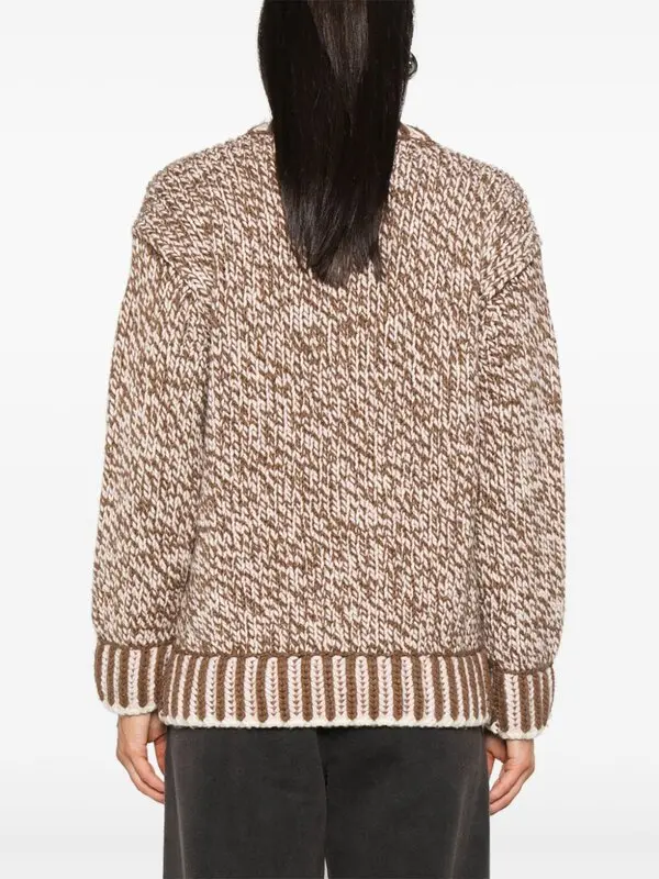 Moncler V-neck Sweater - Brown