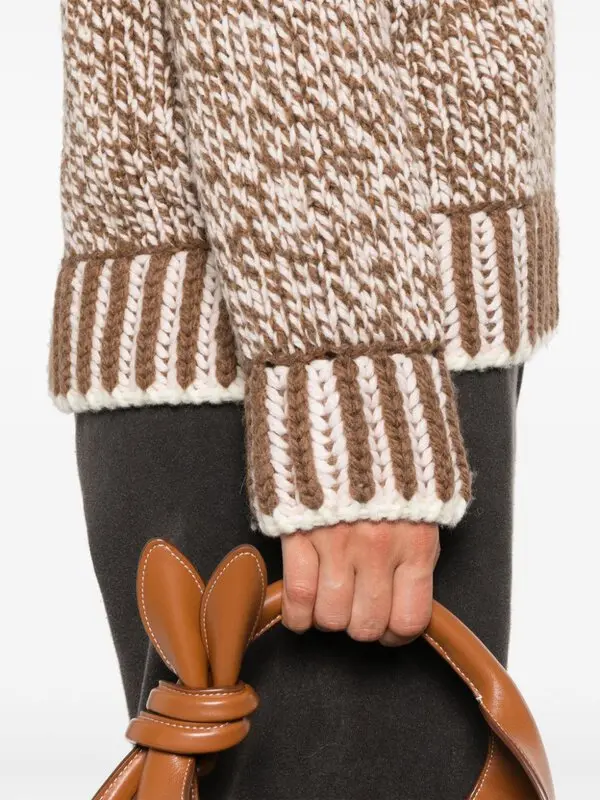 Moncler V-neck Sweater - Brown