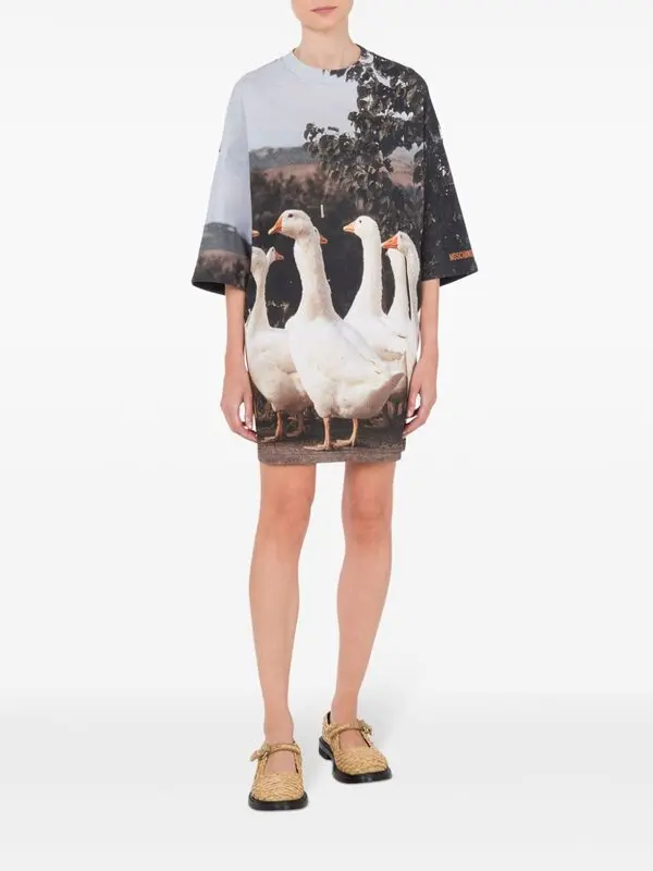 Moschino Goose-motif Mini Dress