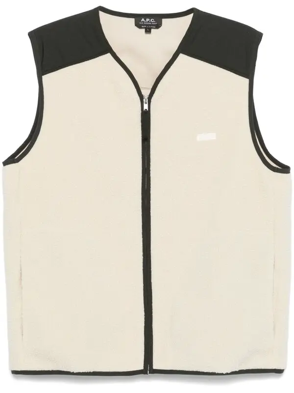 A.p.c. Faux Shearling Vest - Neutrals