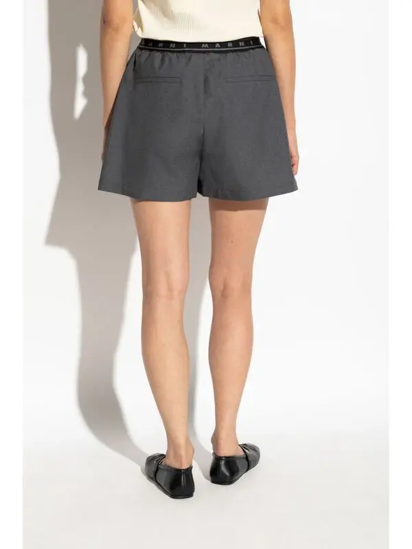 Marni Pleated Thigh-length Shorts