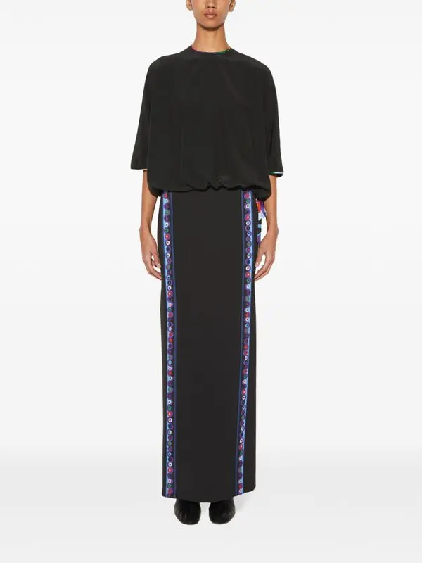 Emilio Pucci Silk Keyhole Top