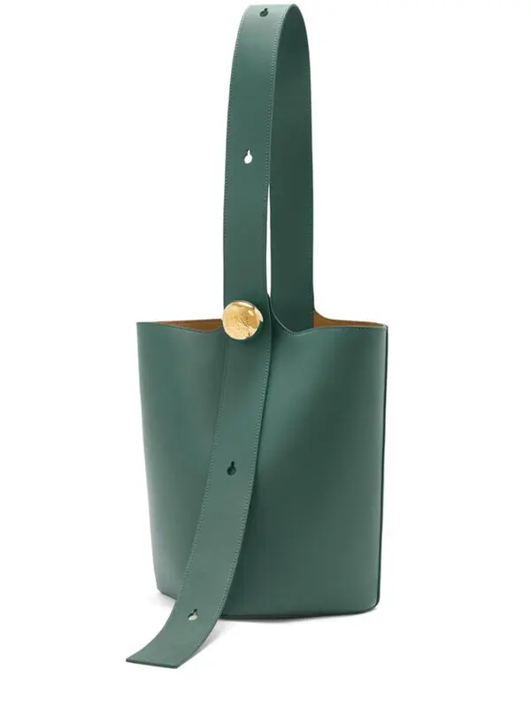 Loewe Medium Pebble Bucket Bag - Green