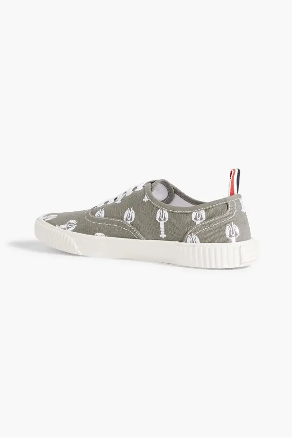Thom Browne Embroidered Canvas Sneakers