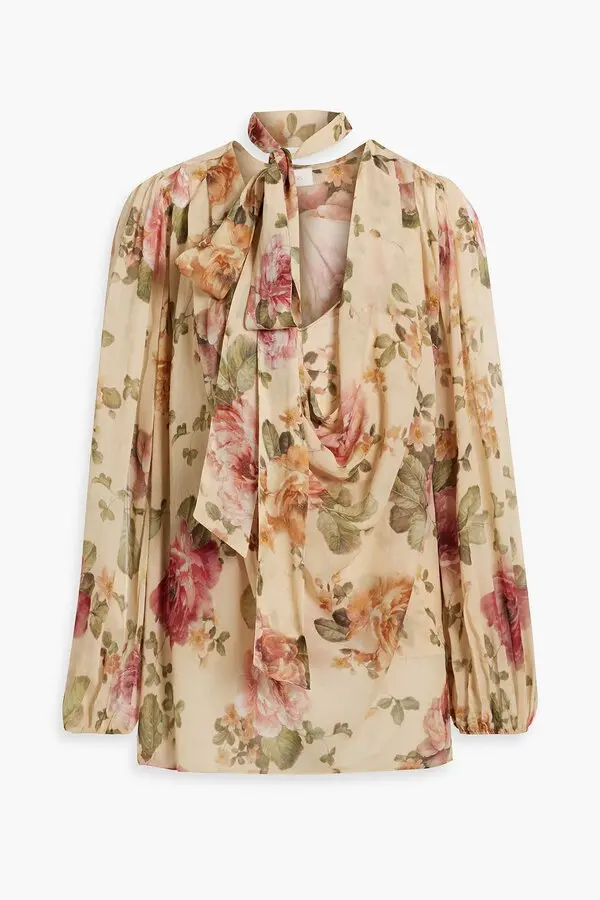 Zimmermann Floral-print Chiffon Blouse