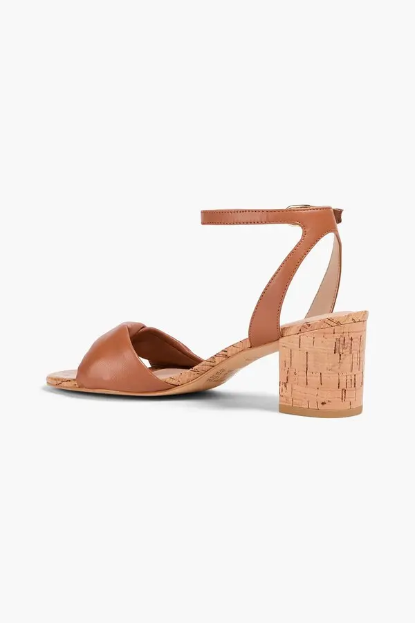 STUART WEITZMAN Everly 50 Leather Sandals - Light Brown