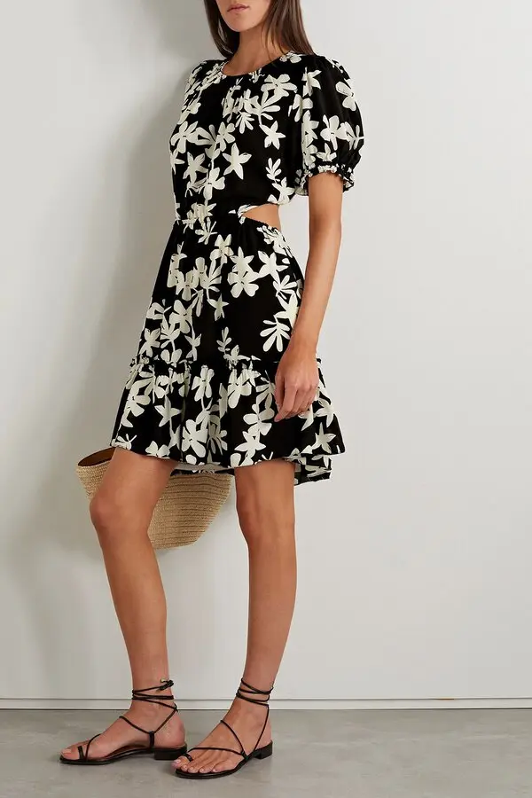 LEMLEM Sea Floral-print Mini Dress