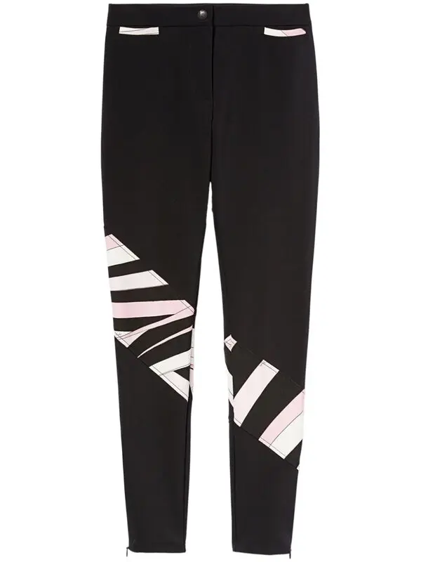 Emilio Pucci Iride-print Trousers - Black