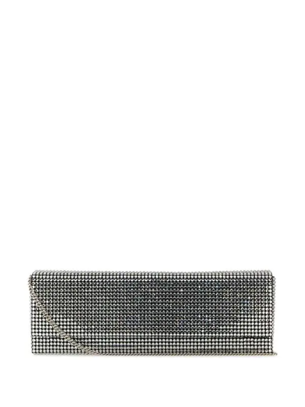 Amina Muaddi Paloma Embellished Clutch - Silver