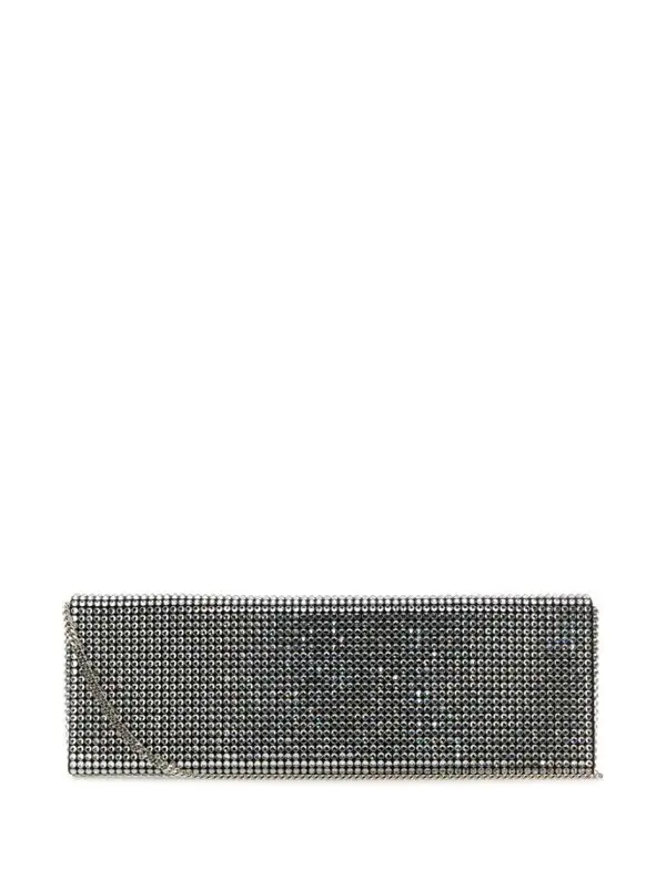 Amina Muaddi Paloma Embellished Clutch - Silver