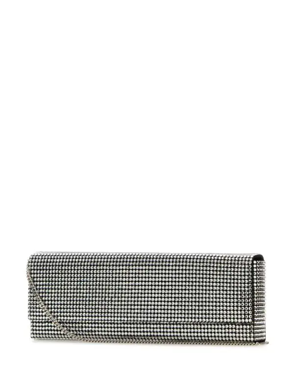 Amina Muaddi Paloma Embellished Clutch - Silver