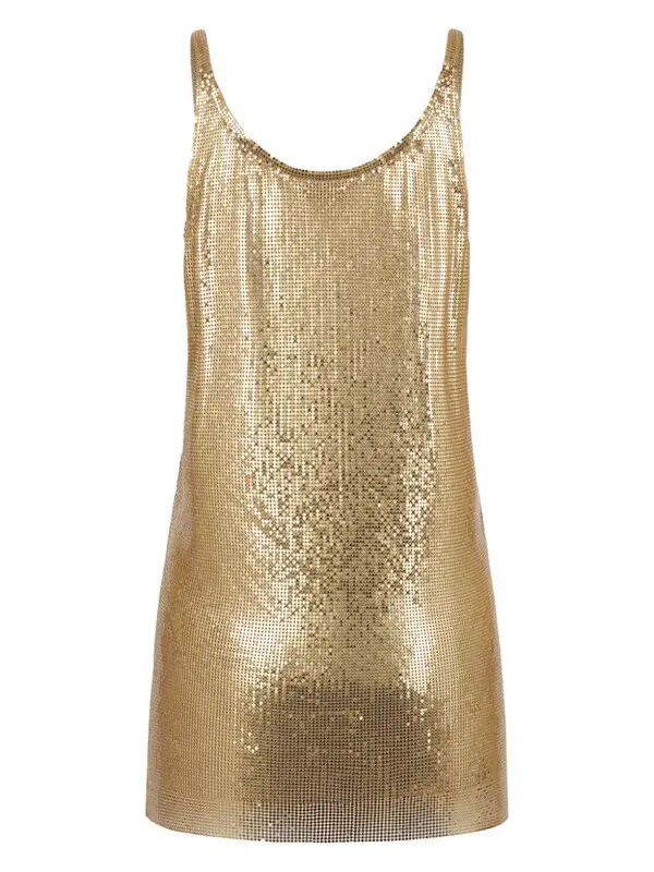 Rabanne Mesh Tank Top - Gold
