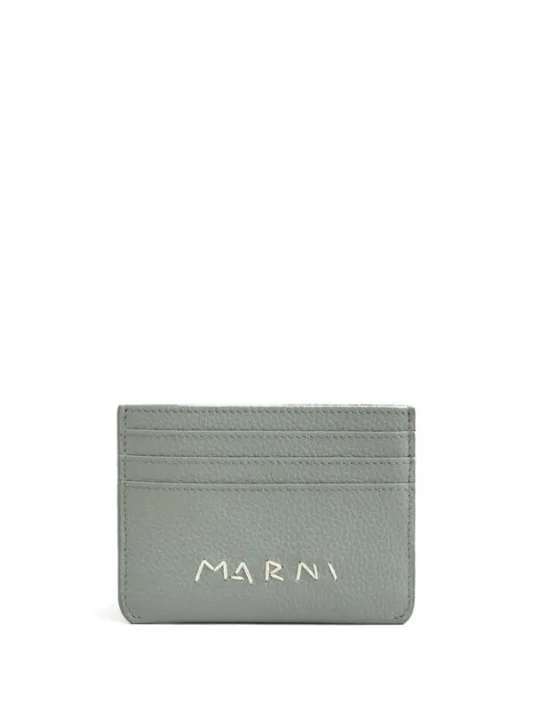 Marni Leather Card Holder - Blue