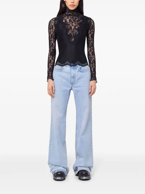 Rabanne Long-sleeve Lace Top