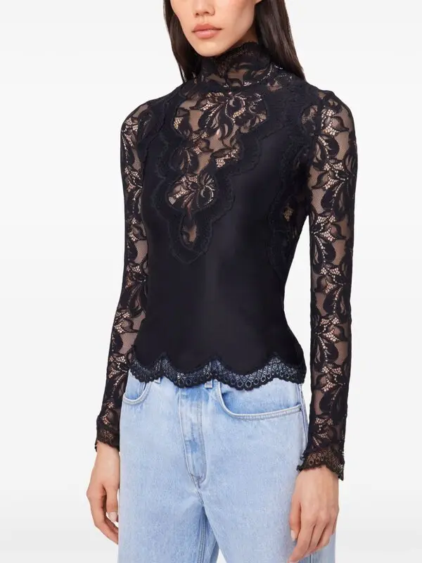 Rabanne Long-sleeve Lace Top