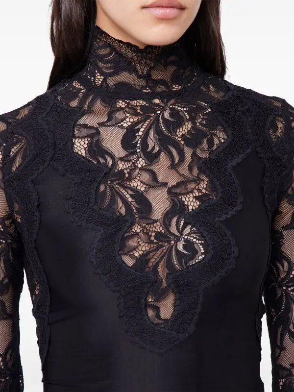 Rabanne Long-sleeve Lace Top