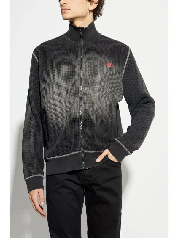 DIESEL® S-wafy-zip Sweatshirt - Black