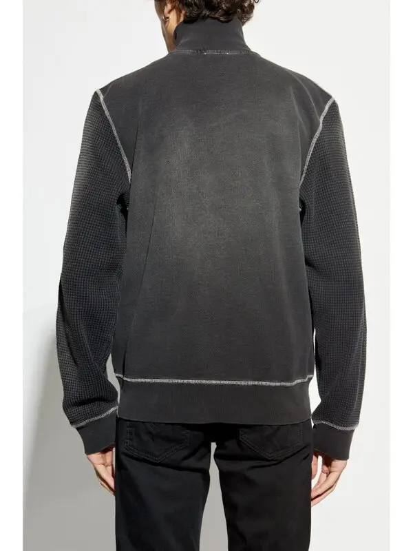 DIESEL® S-wafy-zip Sweatshirt - Black