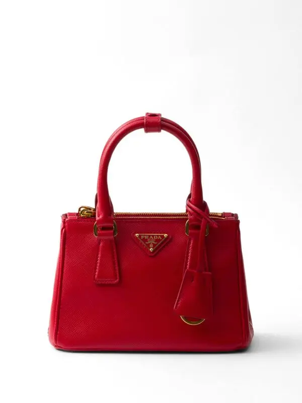 Prada Galleria Leather Mini Bag - Red