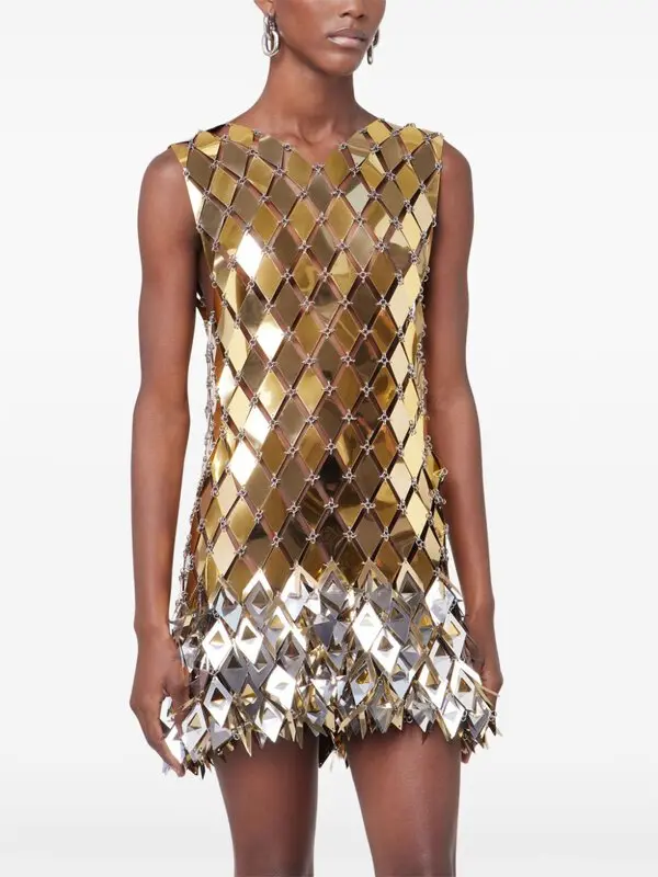 Rabanne Tassel-Embellished Mini Dress In Gold - 51% Off | Editorialist