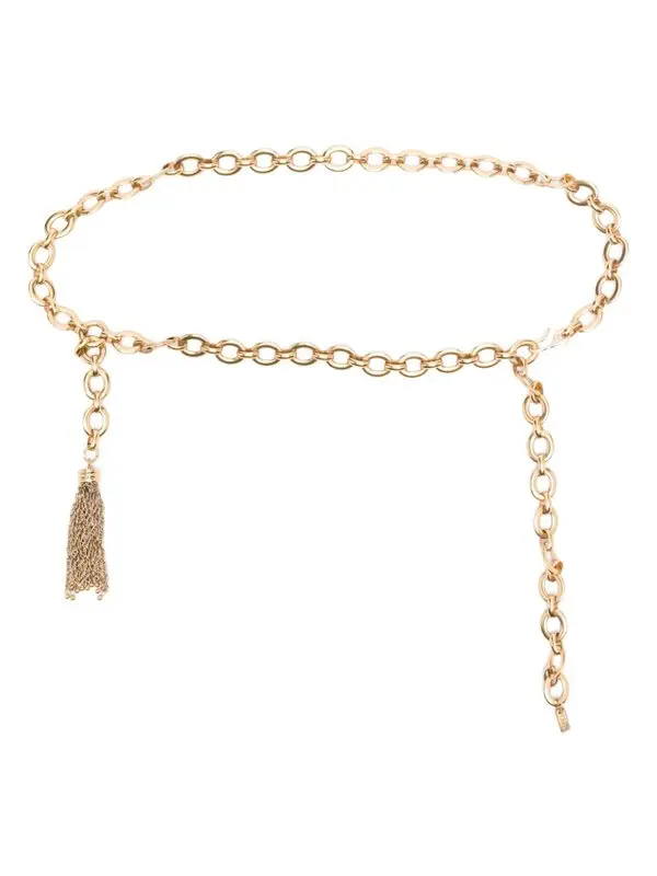 Chloé Pompom Chain Belt - Gold