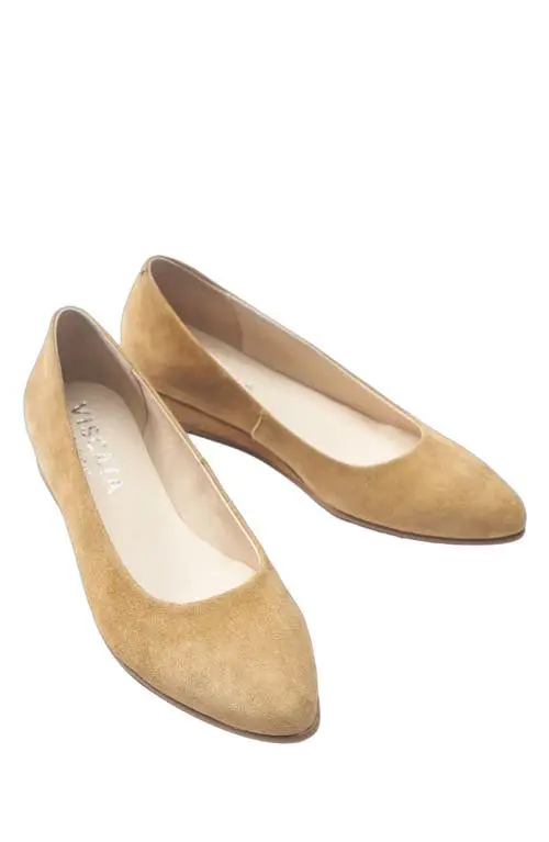 VISCATA Roma Suede Flats - Camel