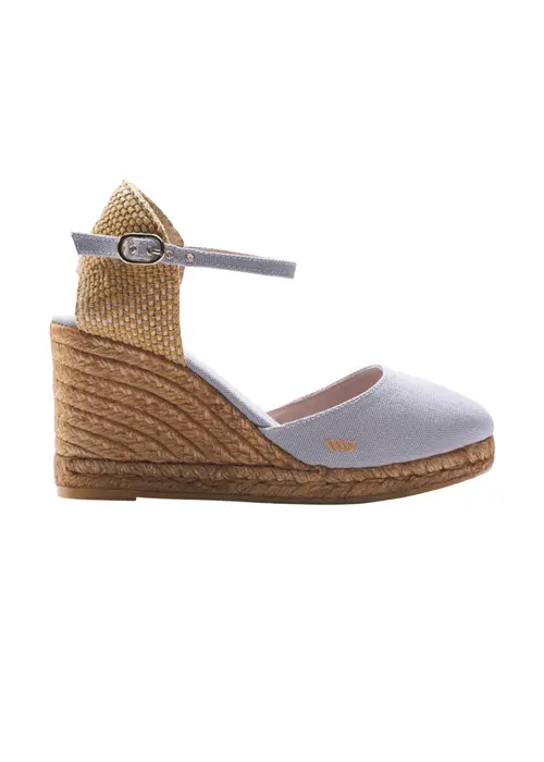 VISCATA Satuna Canvas Espadrille Wedges - Ash