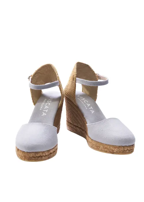 VISCATA Satuna Canvas Espadrille Wedges - Ash