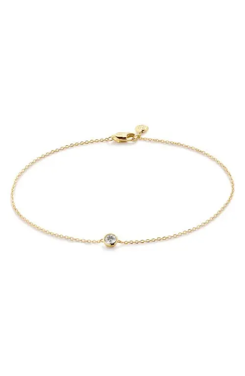 Monica Vinader Solitaire Diamond Pendant Bracelet - 14k Gold / Diamond