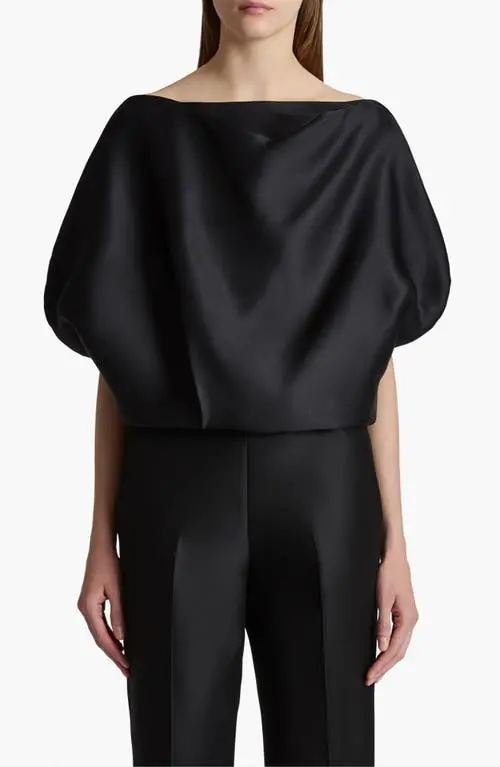 Khaite Niles Silk Gazar Top - Black