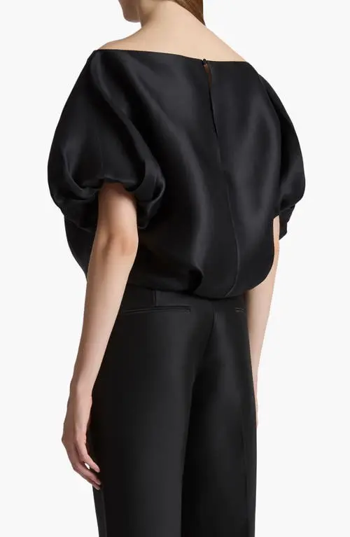 Khaite Niles Silk Gazar Top - Black