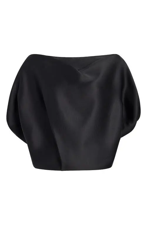 Khaite Niles Silk Gazar Top - Black