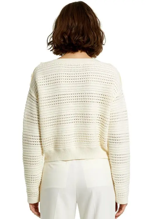 Mac Duggal Thick Knit Long Sleeve Crew Neck