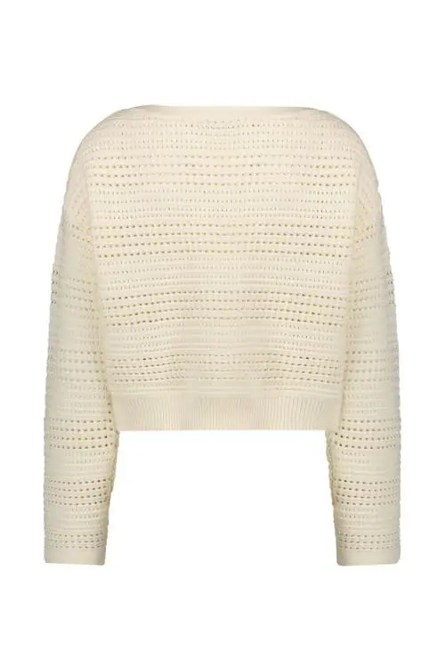 Mac Duggal Thick Knit Long Sleeve Crew Neck