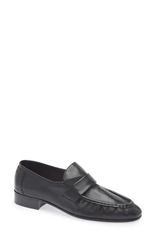 THE ROW Soft Loafer - Black