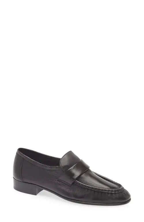 THE ROW Soft Loafer - Dark Brown