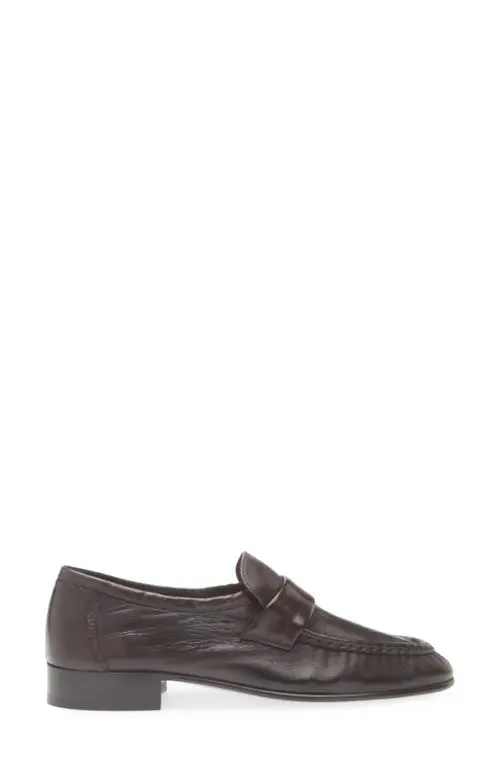 THE ROW Soft Loafer - Dark Brown