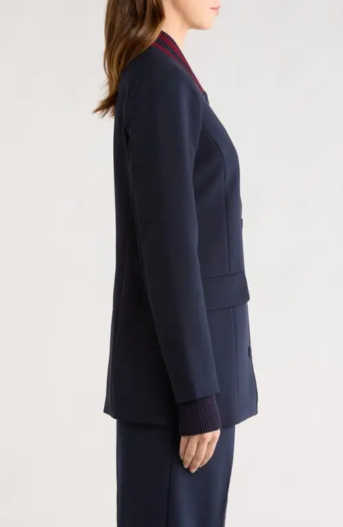 FAVORITE DAUGHTER Varsity Blazer - Navy/vino