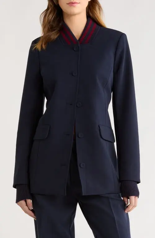 FAVORITE DAUGHTER Varsity Blazer - Navy/vino