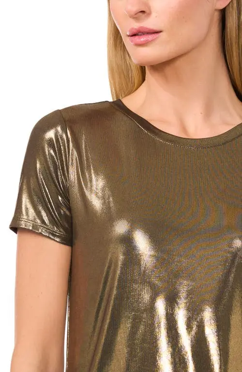 CECE DUPRAZ Metallic Shine T-shirt - Gold Rush