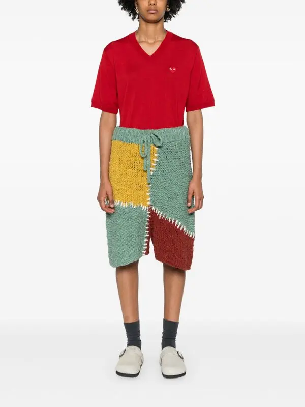 Play Comme Des Garcon Heart-patch Wool Jumper - Red