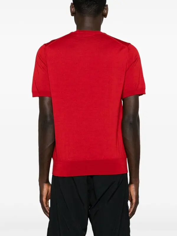 Play Comme Des Garcon Heart-patch Wool Jumper - Red