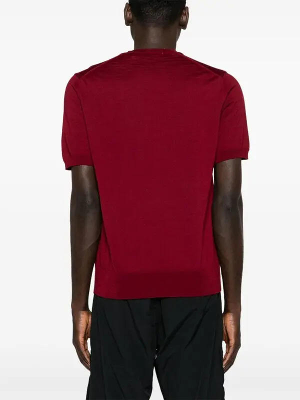 Play Comme Des Garcon Heart-patch Wool Jumper - Red